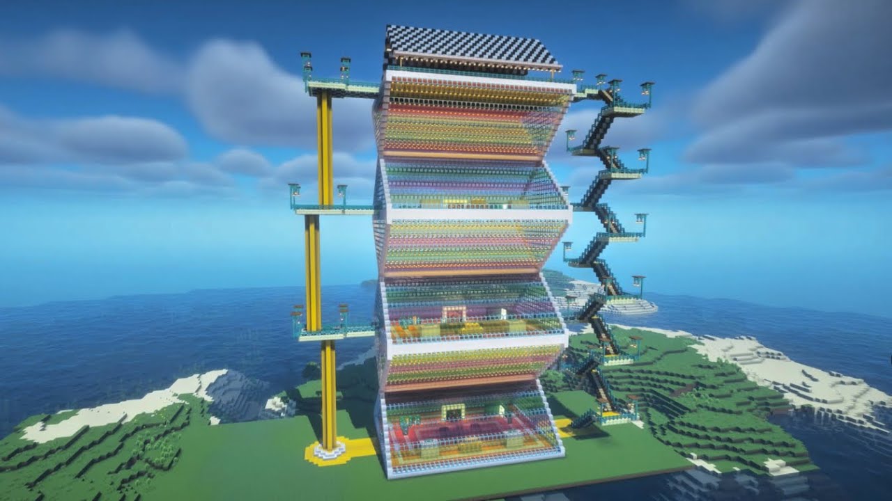 Sleek & Stylish 3-Floor Minecraft House | Modern Design Tutorial! - YouTube