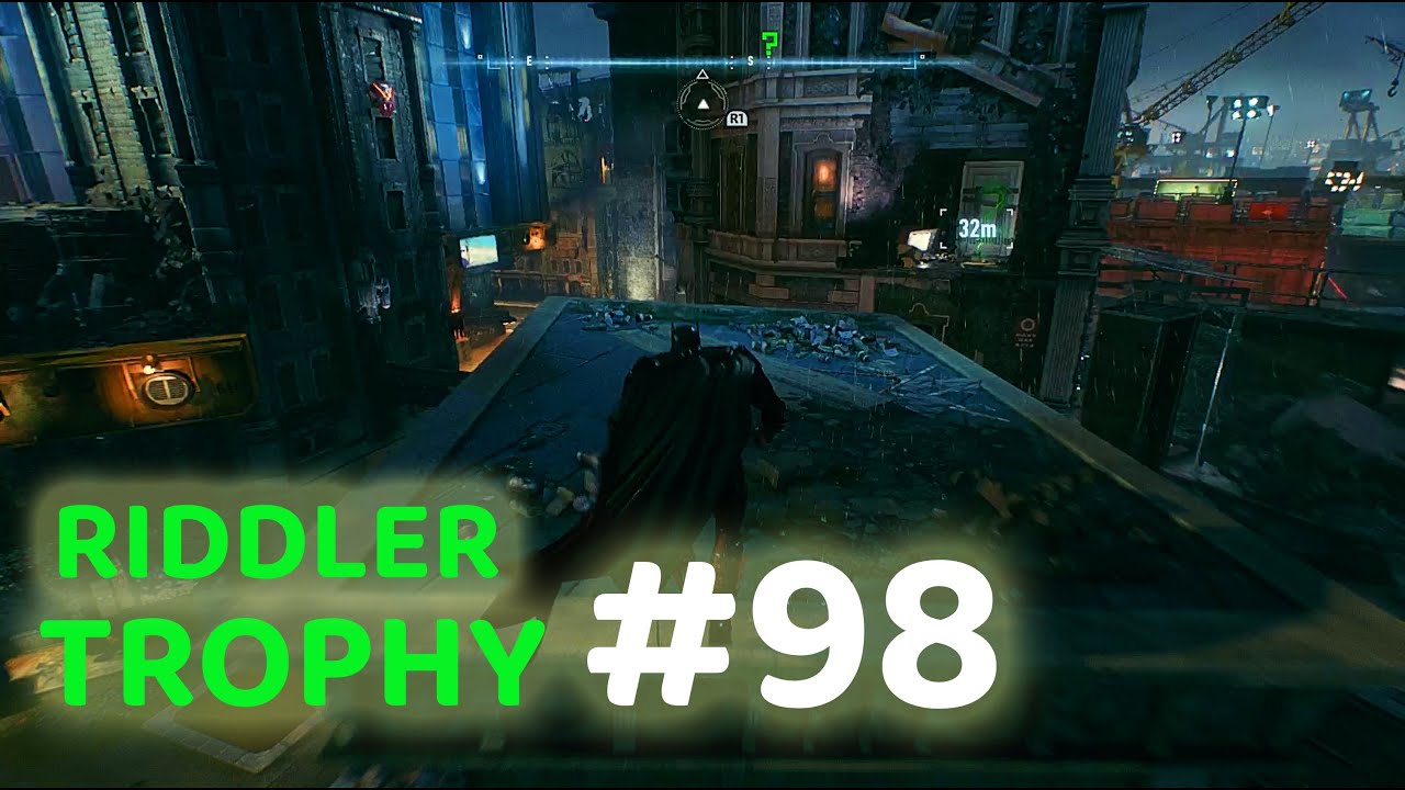 BATMAN: ARKHAM KNIGHT - Riddler Trophy #98 - Founders' Island - YouTube
