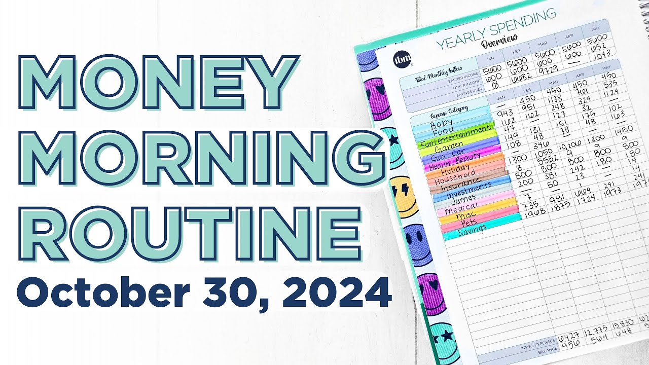 Money Morning Routine | Yearly Spending + Savings Goals - YouTube