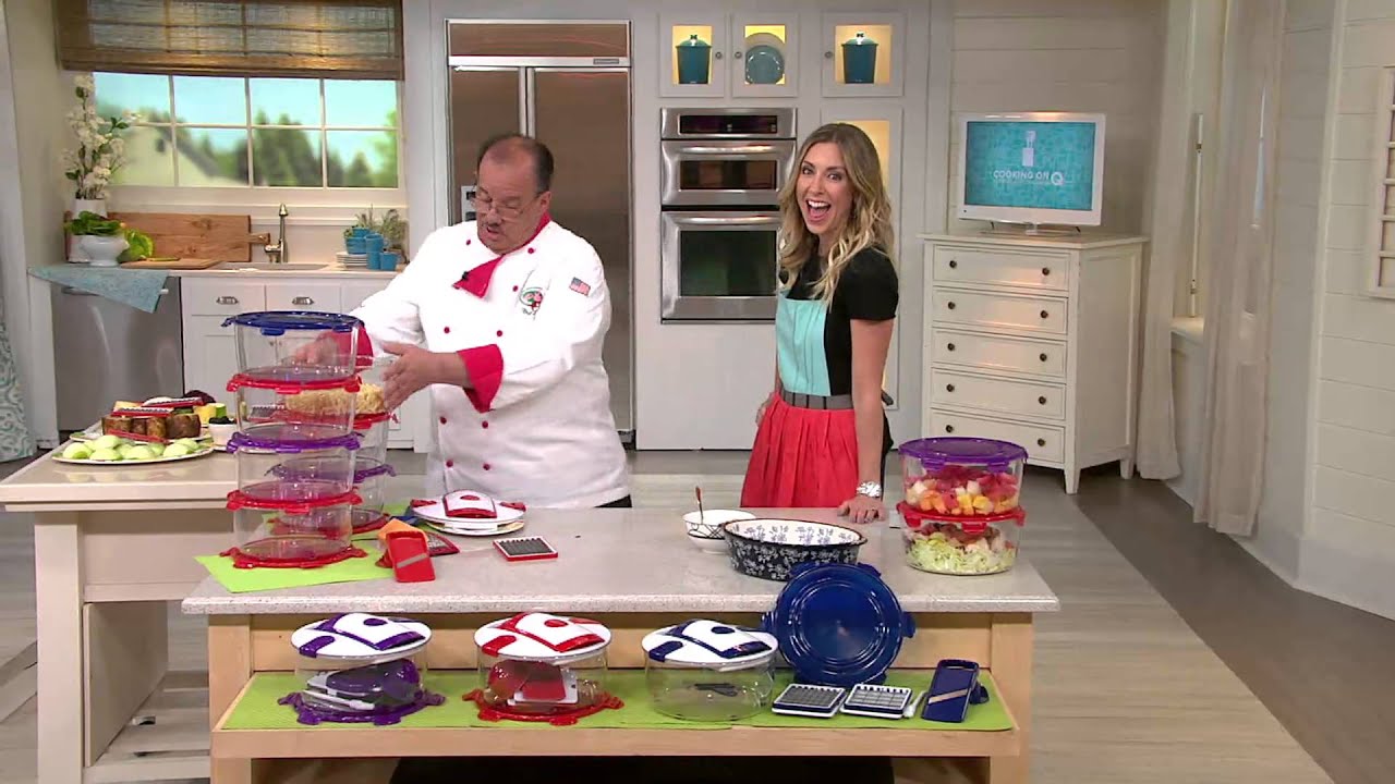 Genius Salad Chopper 19 Cup 6-pc Food Prep System with Stacey Stauffer ...