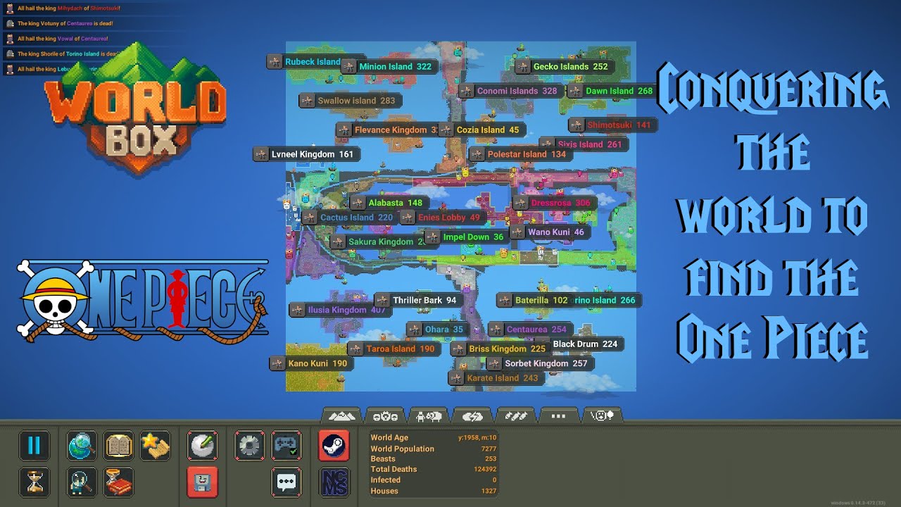 [WorldBox] Conquering to find the One Piece - Worldbox World Domination ...