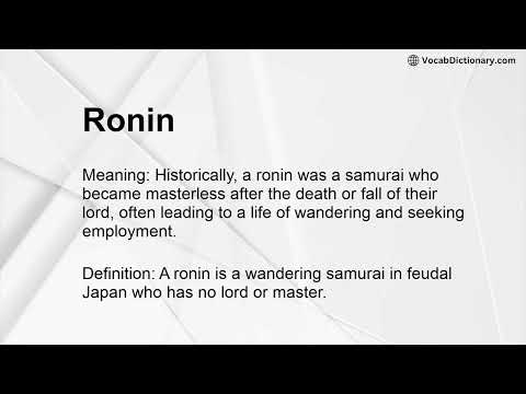 Ronin Meaning - YouTube