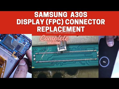 How to change LCD / Display Connector (FPC) easily | Samsung A30s ...