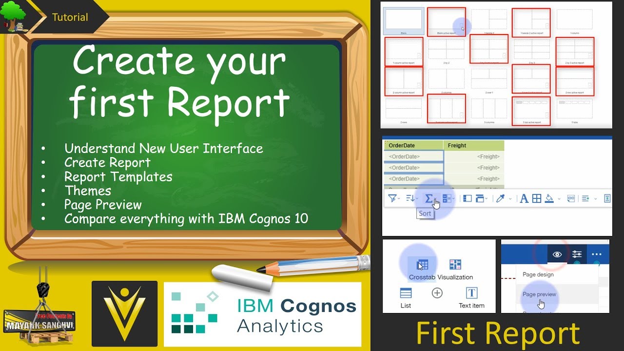 #5 Create your first Report using IBM Cognos Analytics - YouTube