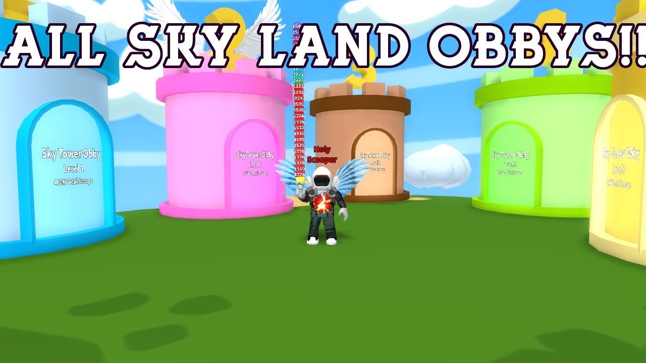 All Sky Land Obbys! [Ice Cream Simulator Roblox] - YouTube