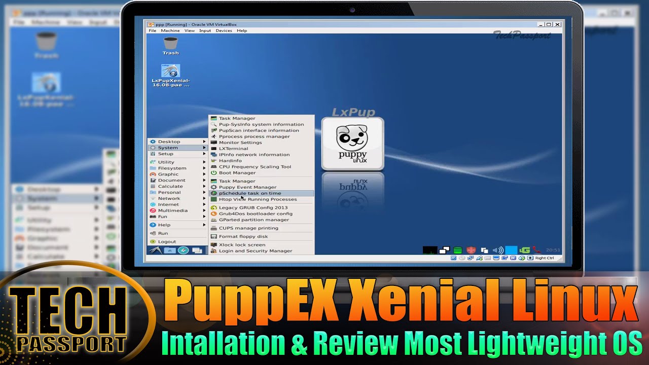 PuppEX Xenial 32 bit Linux | Puppy Linux 9.5 Installation ⚡lightweight linux distro - YouTube