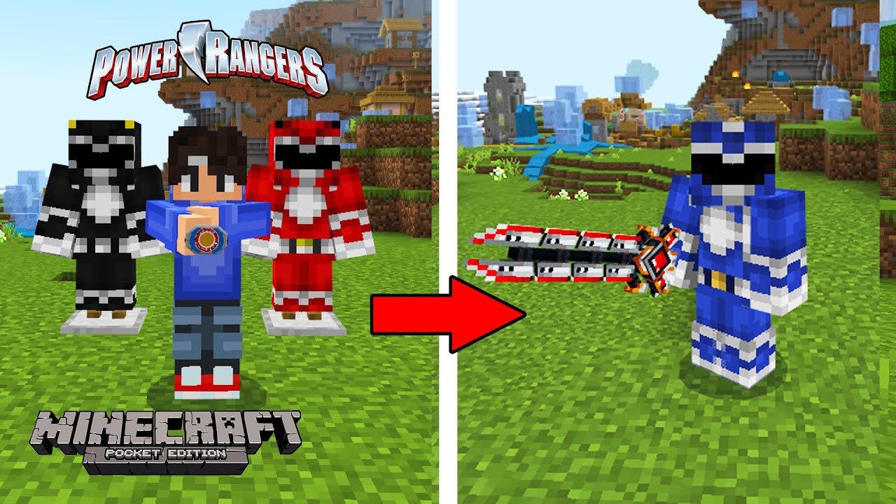 Naging POWER RANGERS kami sa Minecraft PE - YouTube