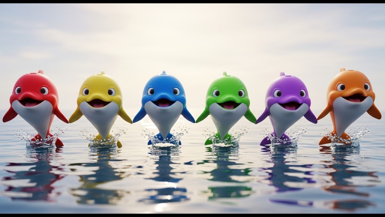 Seis Pequeños Delfines de Juguete hacen Splash | Canciones del Mar y ...