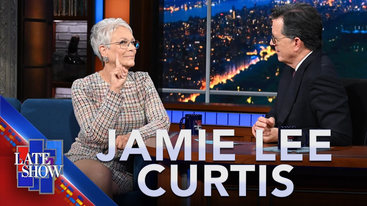 "It's Like Watching Love Island" - Jamie Lee Curtis On Stephen Colbert ...