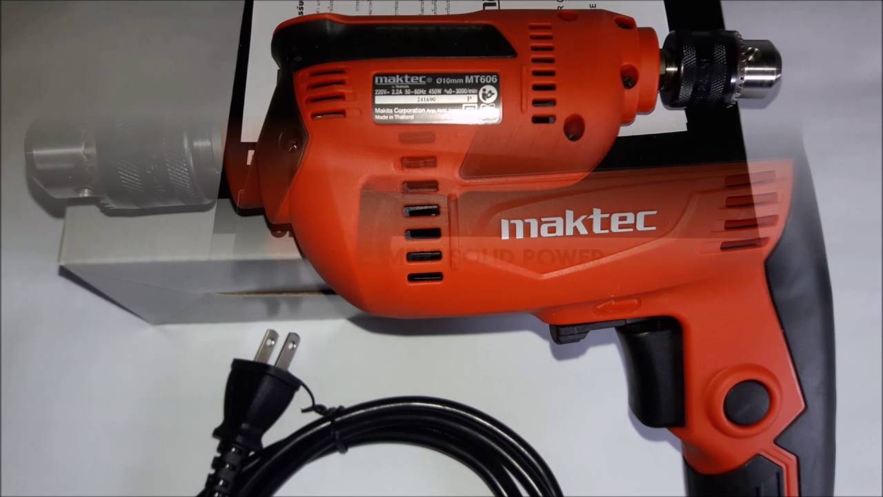 สว่านไฟฟ้า MAKTEC MT 606 - YouTube