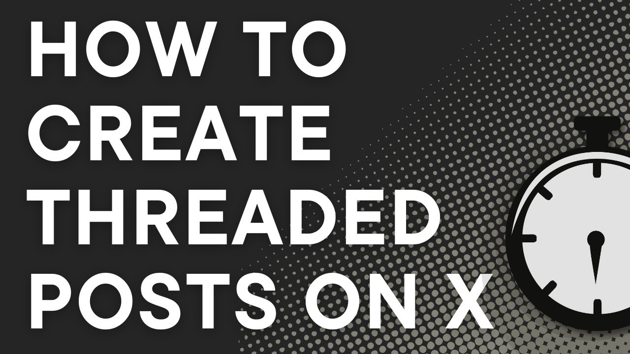 Create a threaded X post (new threaded tweets) (2024) - YouTube