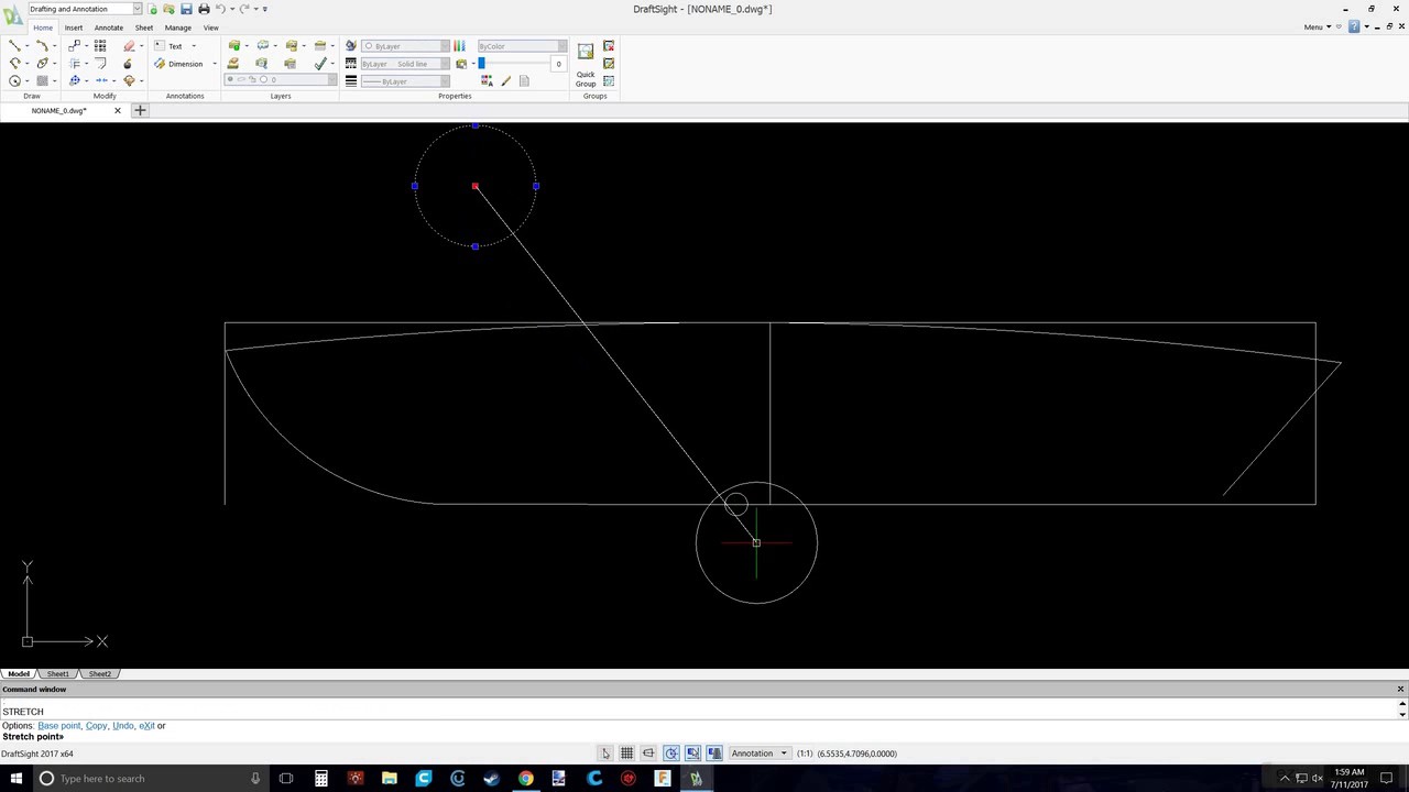 How to design a hunting knife in DraftSight CAD - YouTube