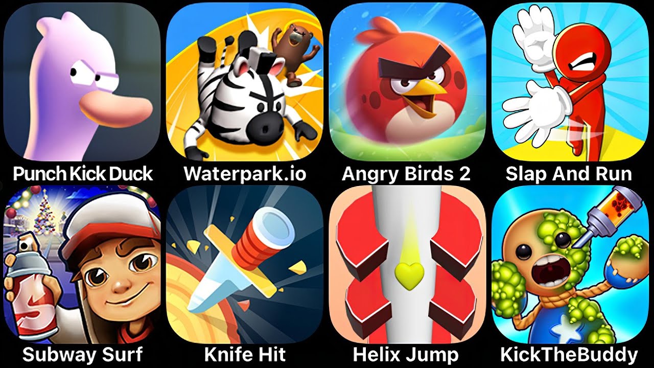 Punch Kick Duck, Watherpark.io, Angry Birds 2, Slap and Run, Subway ...