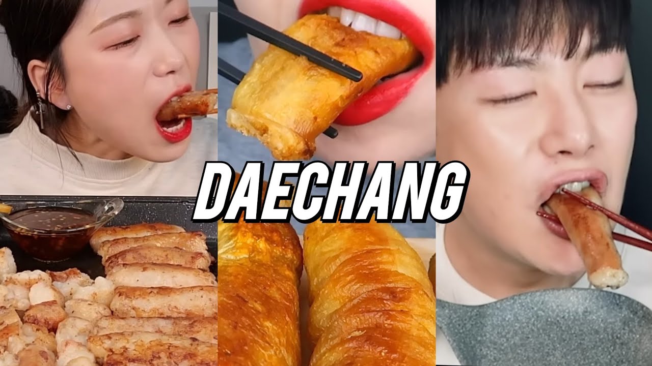mukbang crispy daechang | asmr sounds | best asmr eating - YouTube