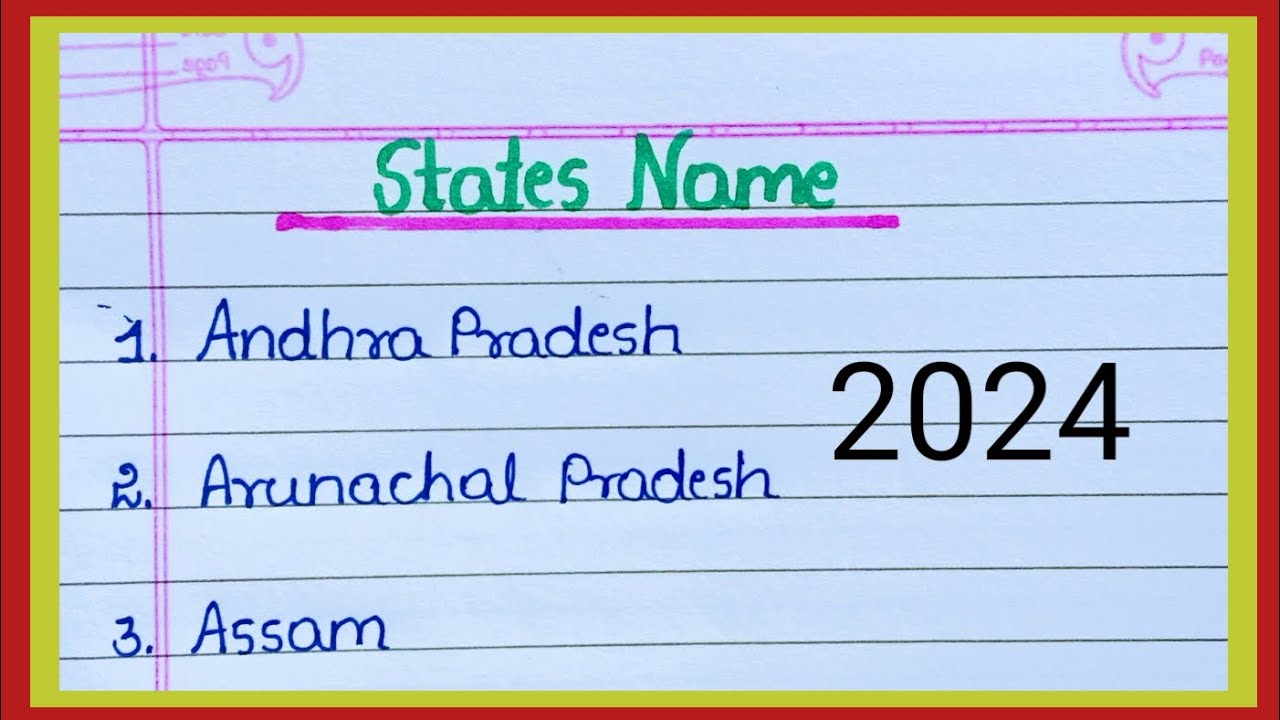 State Name in English / State Name / 28 State Name in English - YouTube