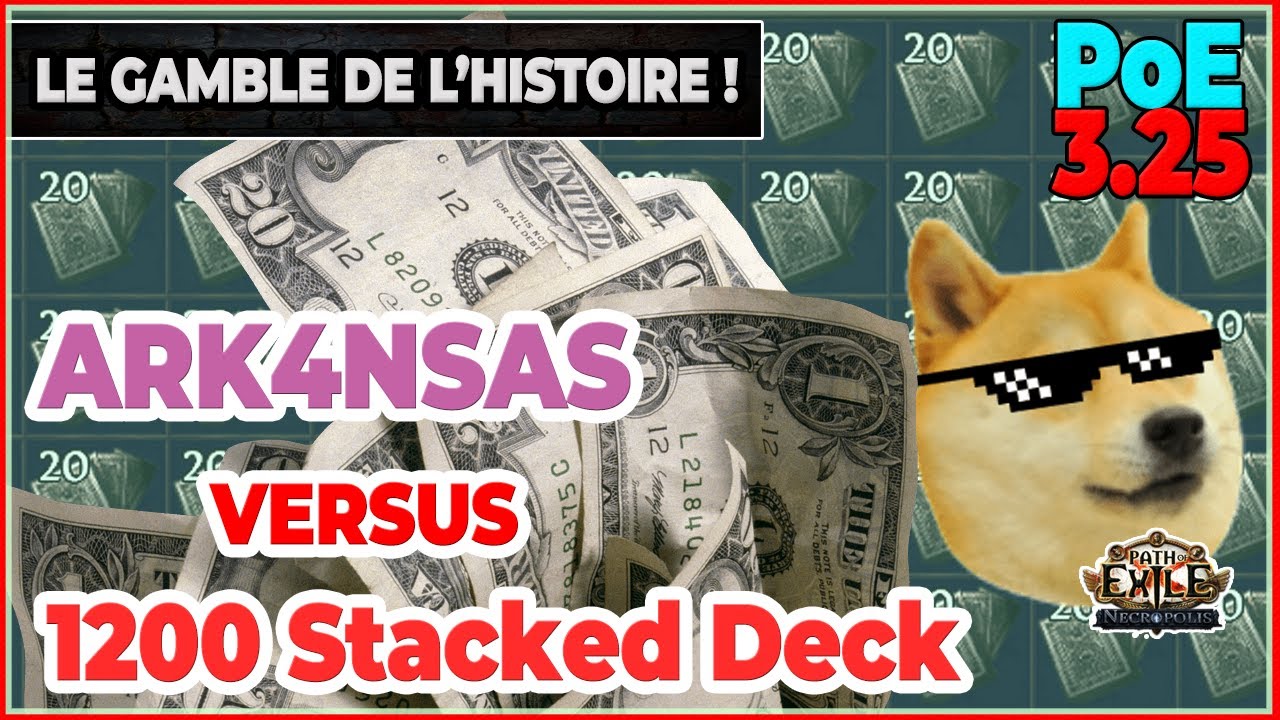 PoE 3.25 - Gamble 1 - 1200x Stacked Deck ! Un Gamble HISTORIQUE ! - YouTube