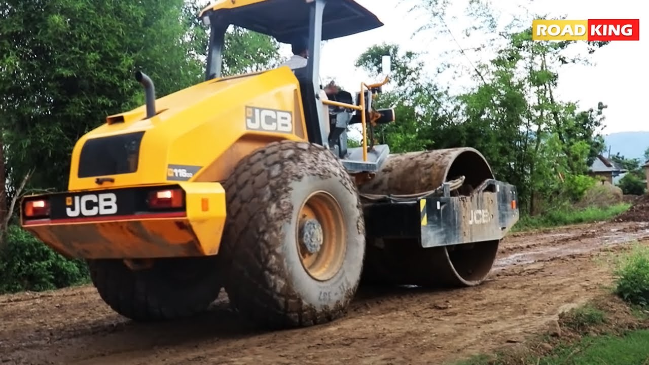 JCB 116 Roller at Road Construction Work II Village Road Construction ...