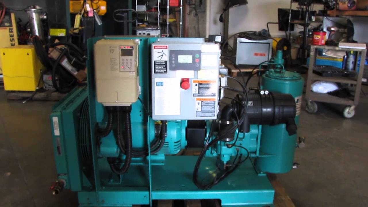 Sullivan Palatek 15hp Rotary Screw Air Compressor - YouTube