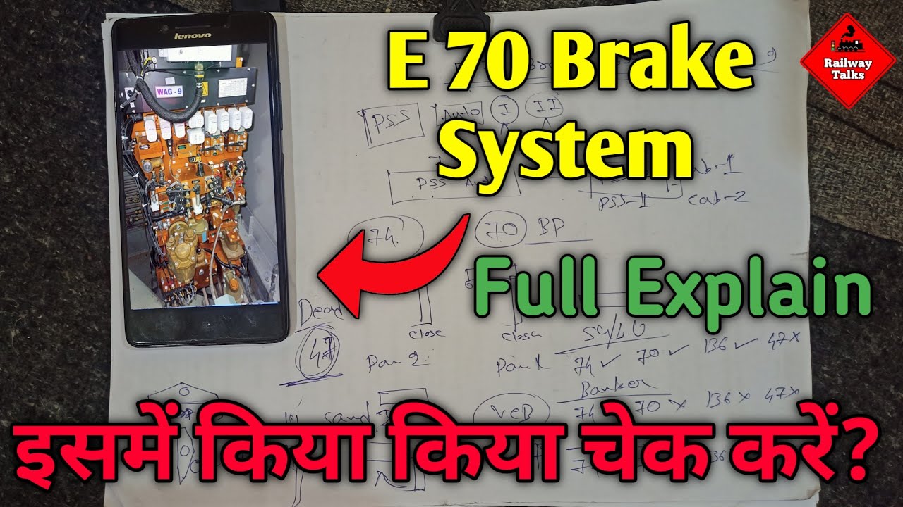 E 70 Brake System | 3 Phase locomotive Brake System | सभी कॉक का नार्मल ...