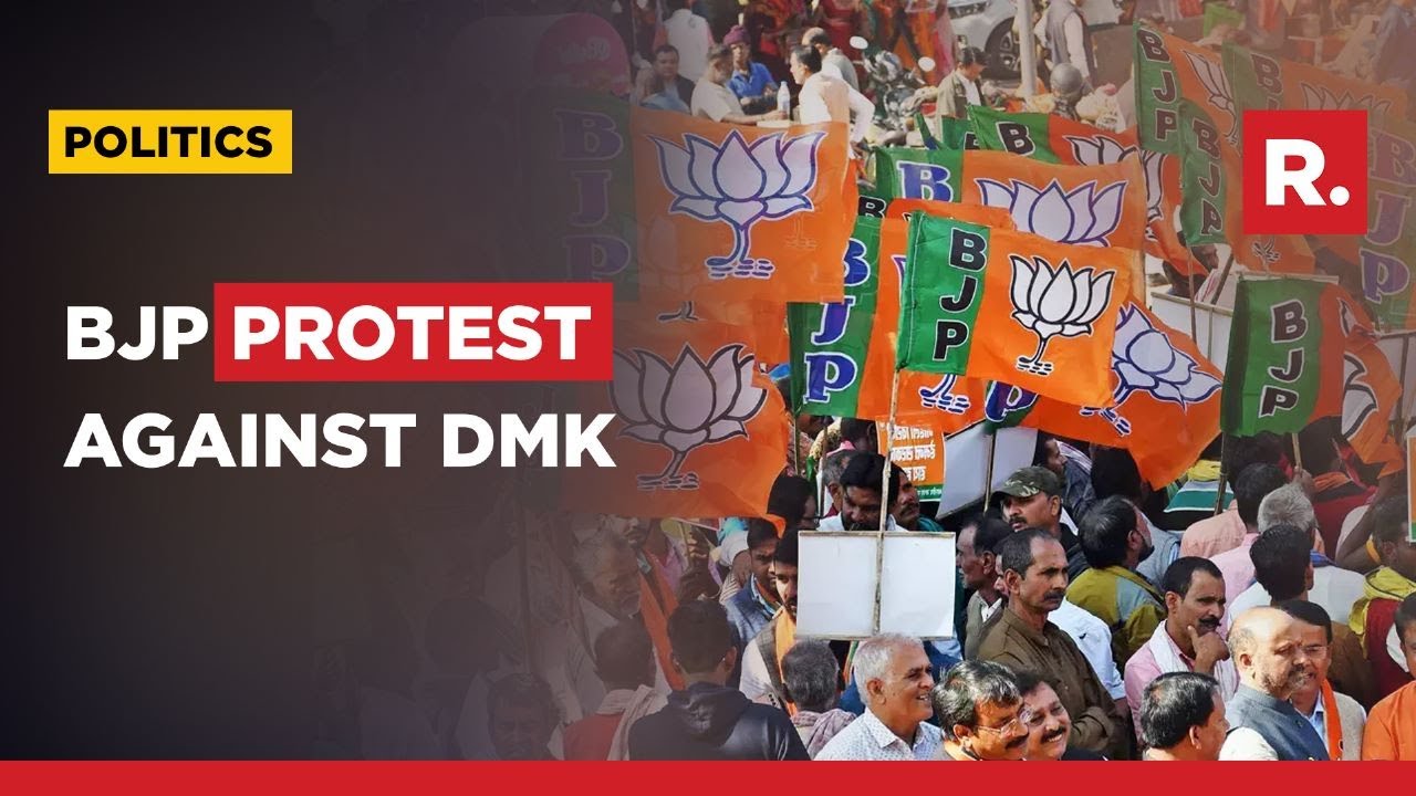 BJP Protest In Chennai Against DMK Govt, Allege Fake Cases Against ...