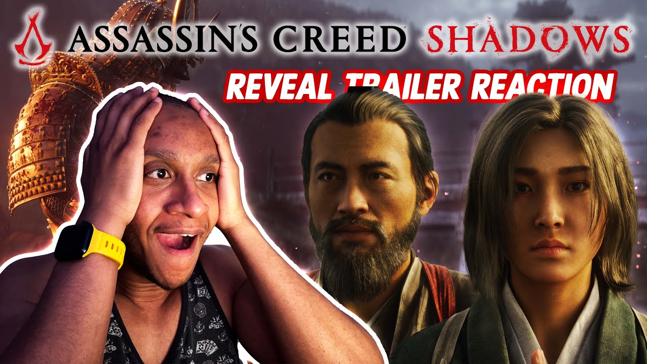 "SAMURAI WITH DREADS!?" Assassins Creed: Shadows REVEAL TRAILER ...