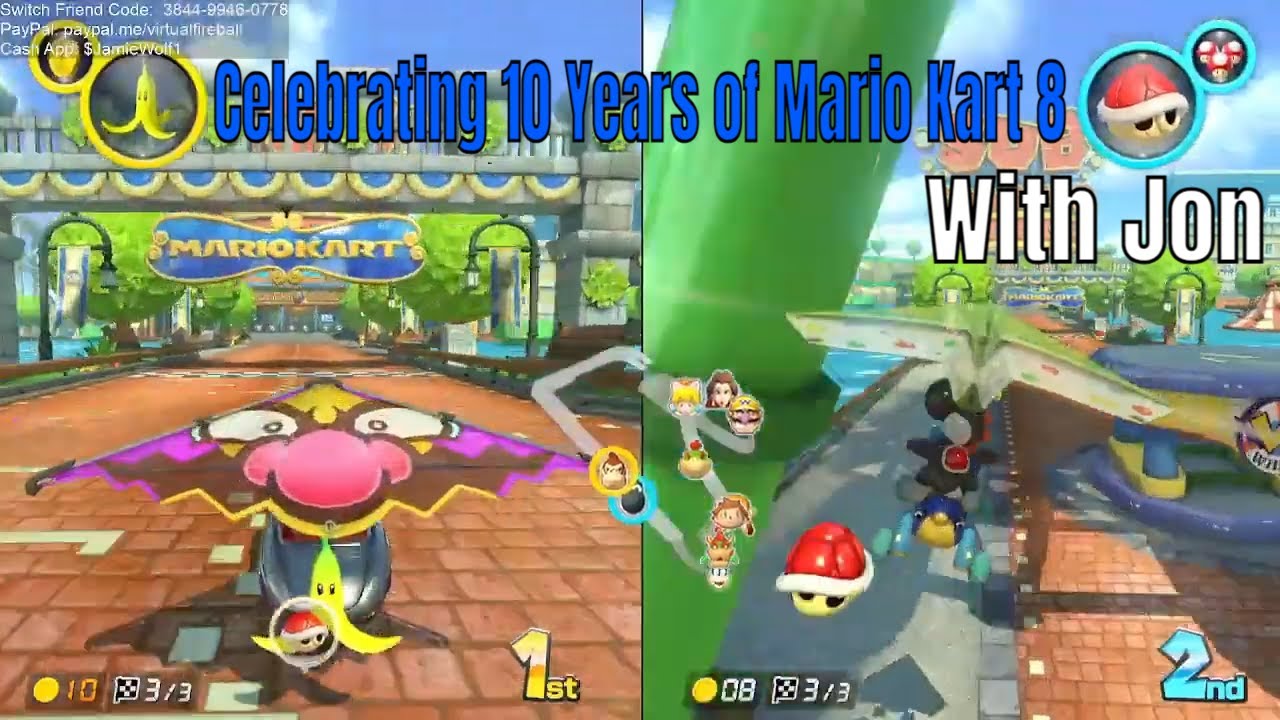 Celebrating 10 Years of Mario Kart 8 with my Cousin Jon - YouTube