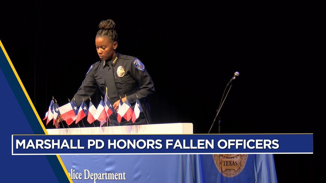Marshall PD holds special ceremony to honor fallen officers - YouTube