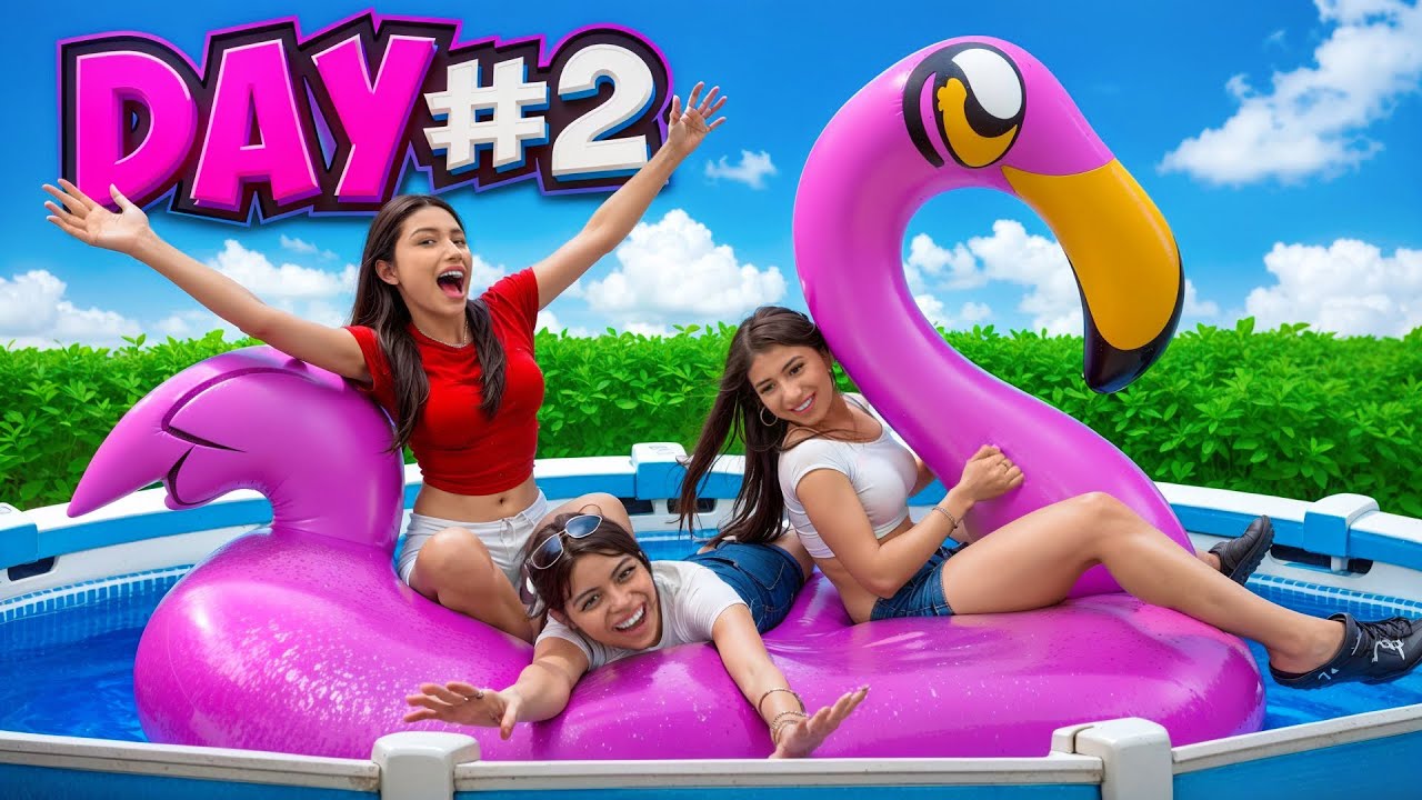 LAST TO FALL INTO THE POOL WINS $1,000 😱| eslis - YouTube