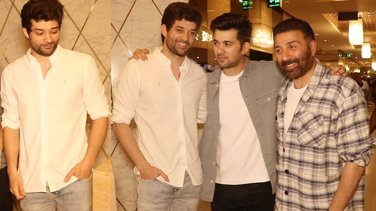 65yr Old Sunny Deol With His 2 Rockingly Handsome Sons 27yr Old Rajveer ...