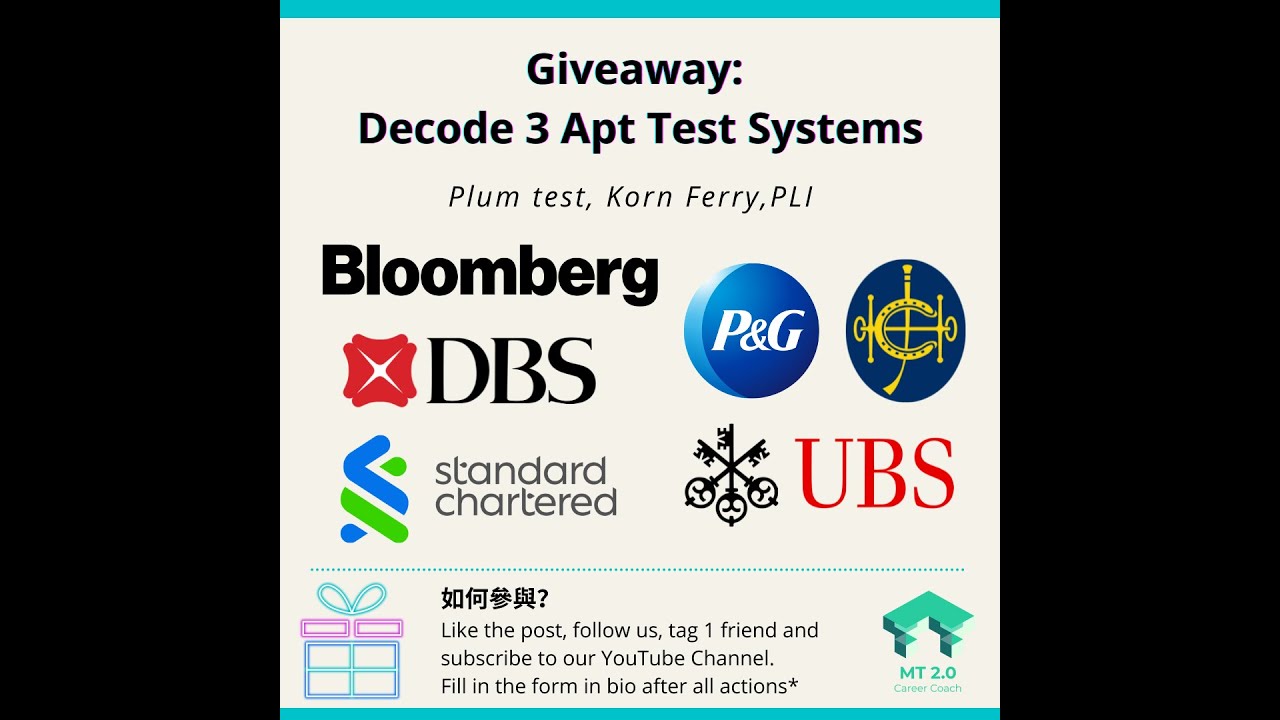 Giveaway: Decode 3 Apt Test Systems! (Plum Test, Korn Ferry & PLI ...