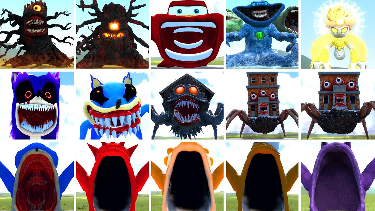 WHICH NEW ALL SPRUNKI SHARK FAMILY VS ALL SPRUNKI TAPES VS SEA EATER IS ...