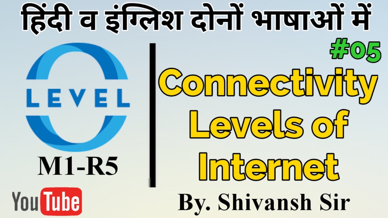 Connectivity Levels of Internet || 'O' Level M1-R5 || By. Shivansh Sir ...