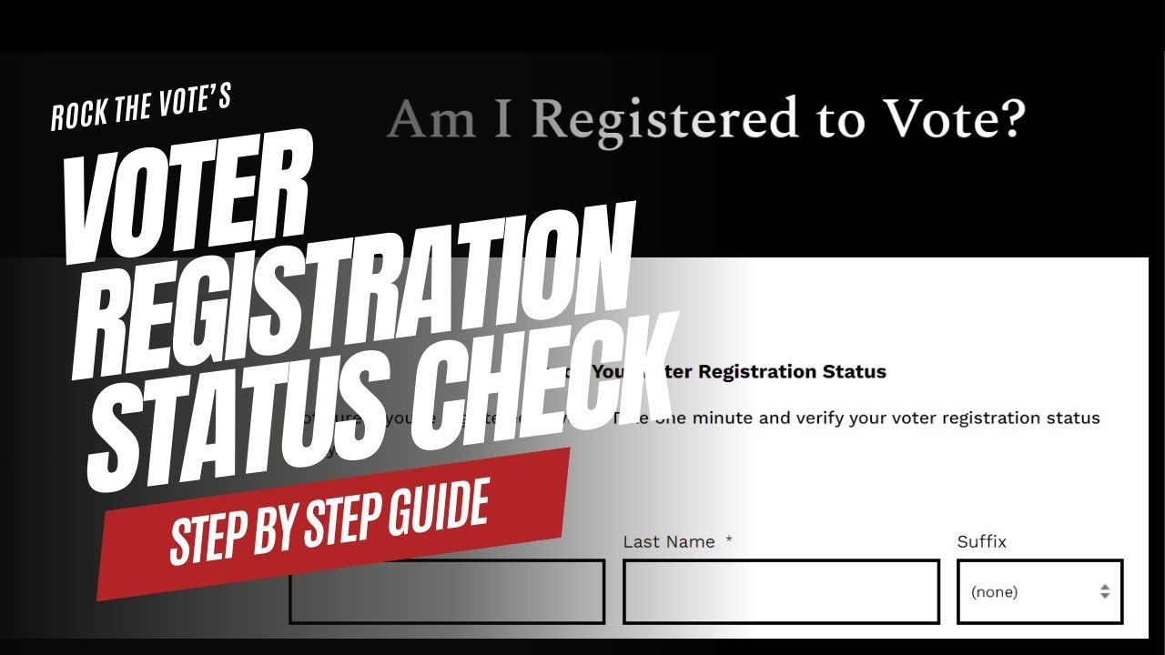 Check Your Voter Registration with Rock the Vote - YouTube