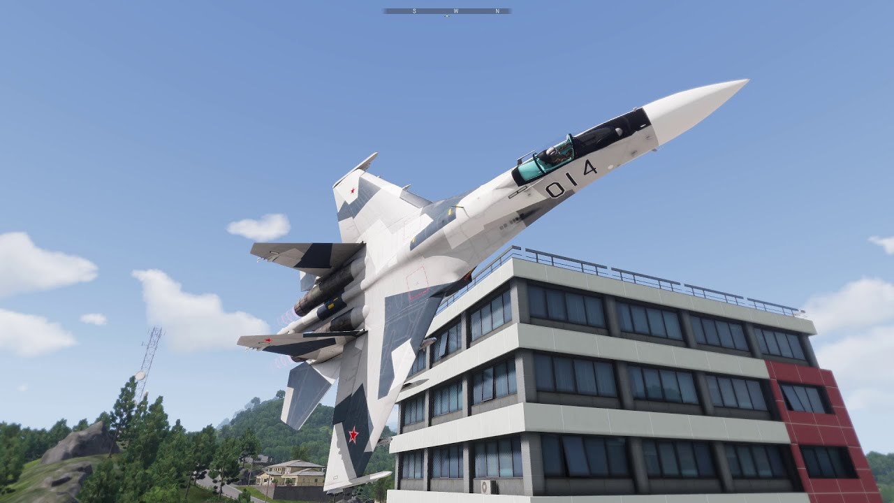 Expert Pilot Su-35 Stunts Cobra maneuver. Arma 3 Sukhoi Su-35 Mod ...
