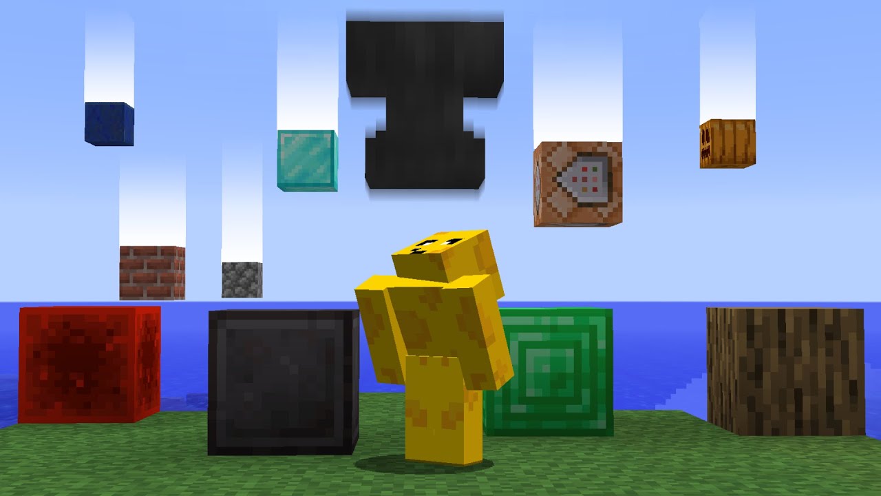 Beating Minecraft With Random Falling Blocks - YouTube