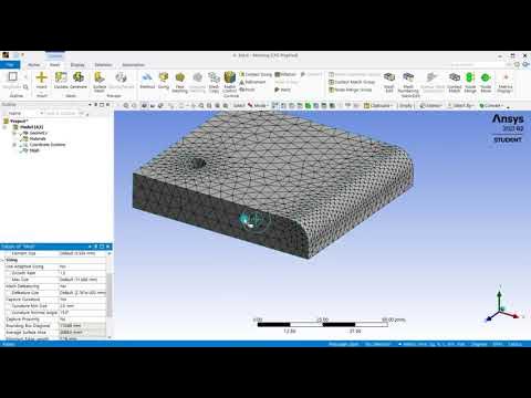 [ANSYS Meshing] 3. Meshing2 - Global Mesh Control2 - Capture Curvature and Proximity - YouTube