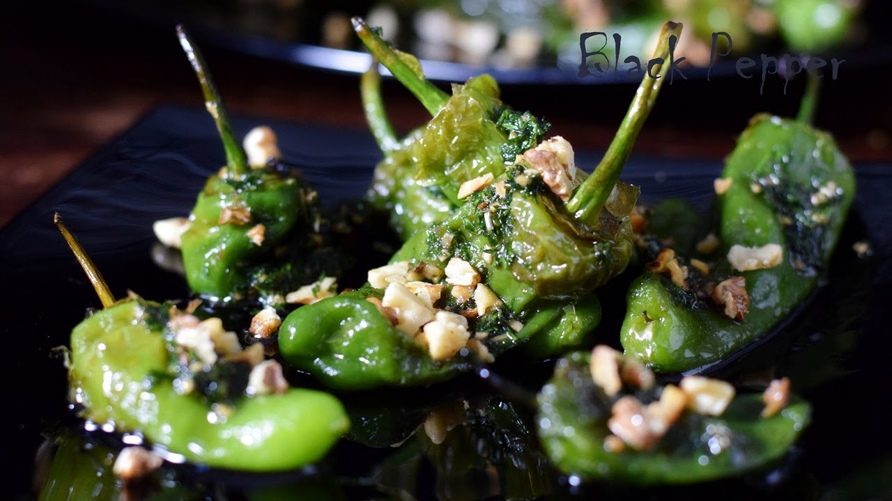 Padron Peppers with Nuts and Balsamic Vinegar | Black Pepper Chef - YouTube