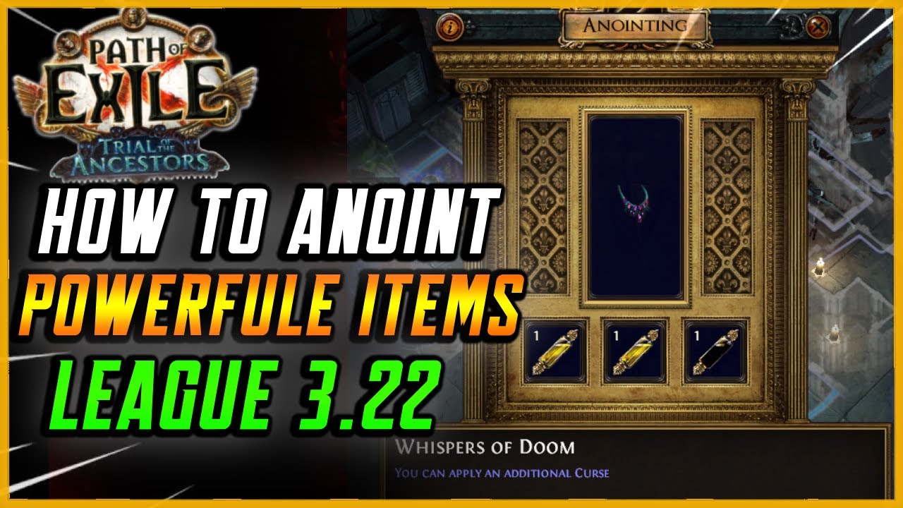 How to Anoint an Amulet in Path of Exile 3.22! - YouTube