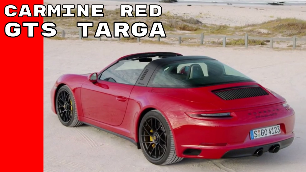 Carmine Red 2017 Porsche 911 GTS Targa - YouTube