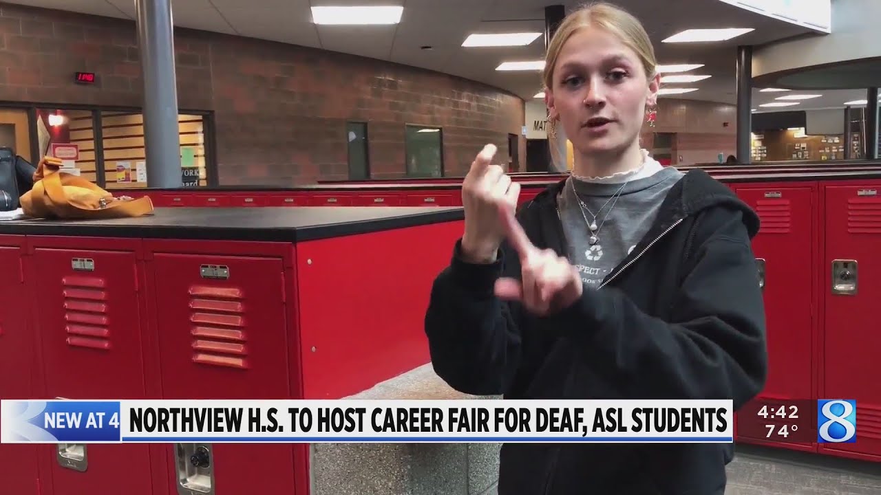 High school hosts career fair for deaf community, ASL students - YouTube