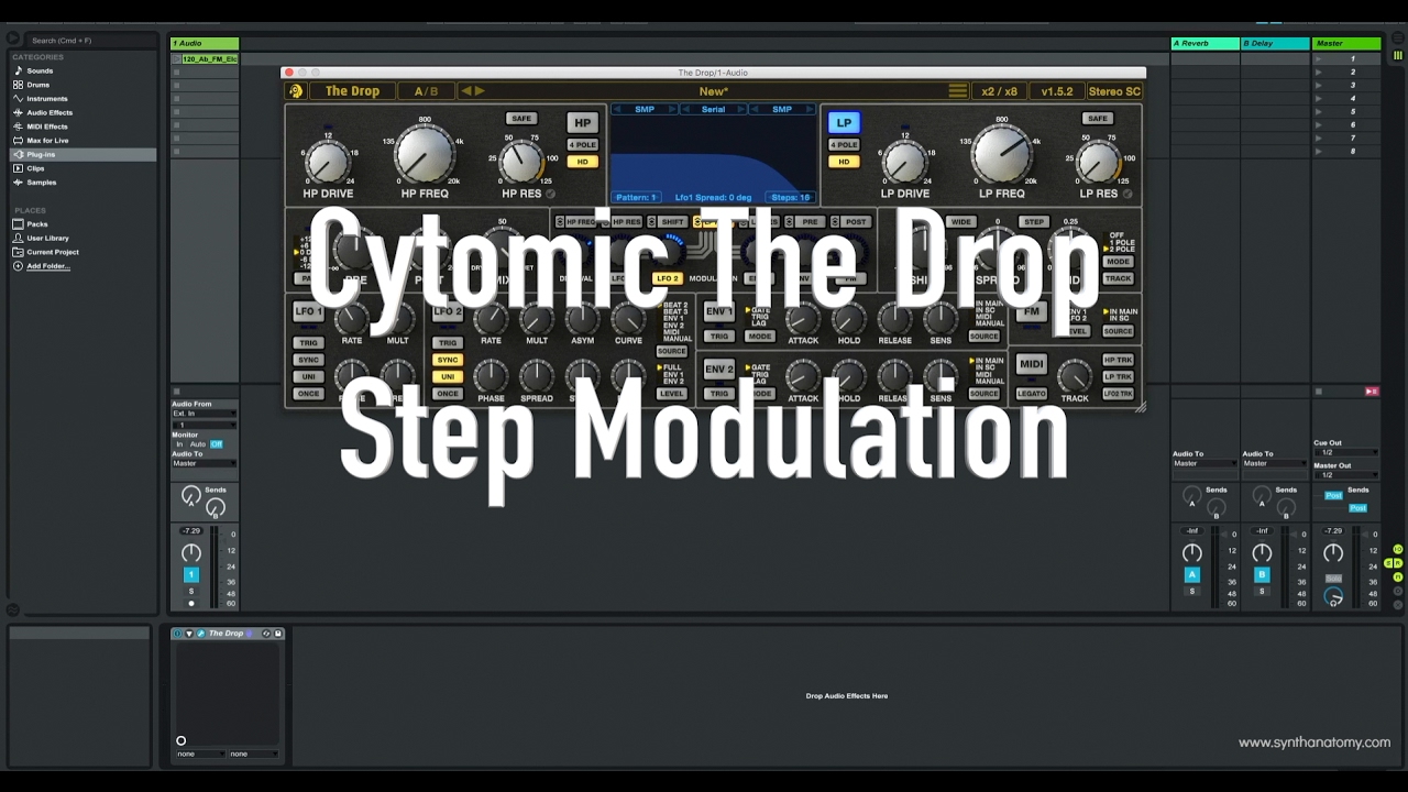 Play With Cytomic The Drop Filter Plugin - Step Modulation - YouTube