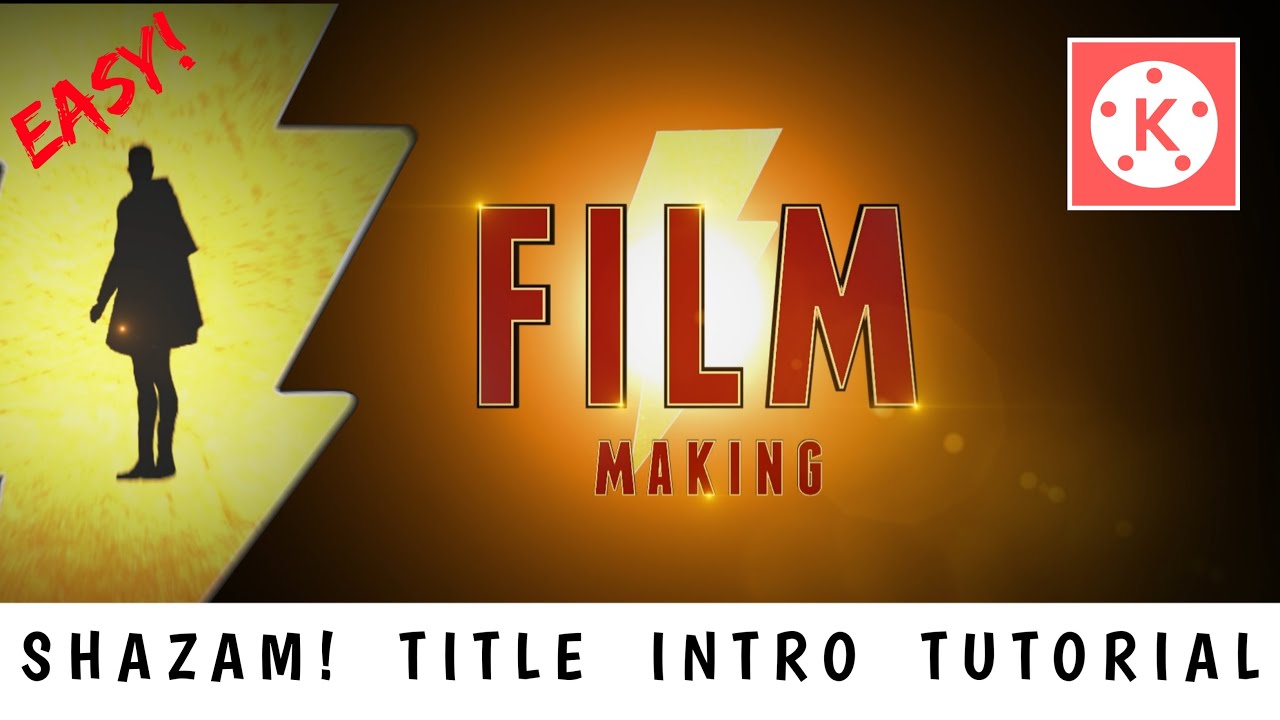 Shazam Intro Effect In Kinemaster | Shazam Title Intro Tutorial - YouTube
