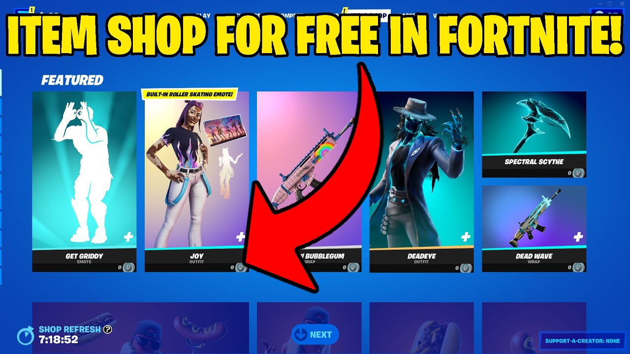 HOW TO GET 0 VBUCK ITEM SHOP IN FORTNITE! - YouTube