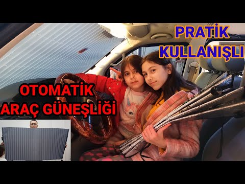 OTOMATİK ARAÇ GÜNEŞLİĞİ, PRATİK KOLAY ÖN CAM GÜNEŞLİK MONTAJI