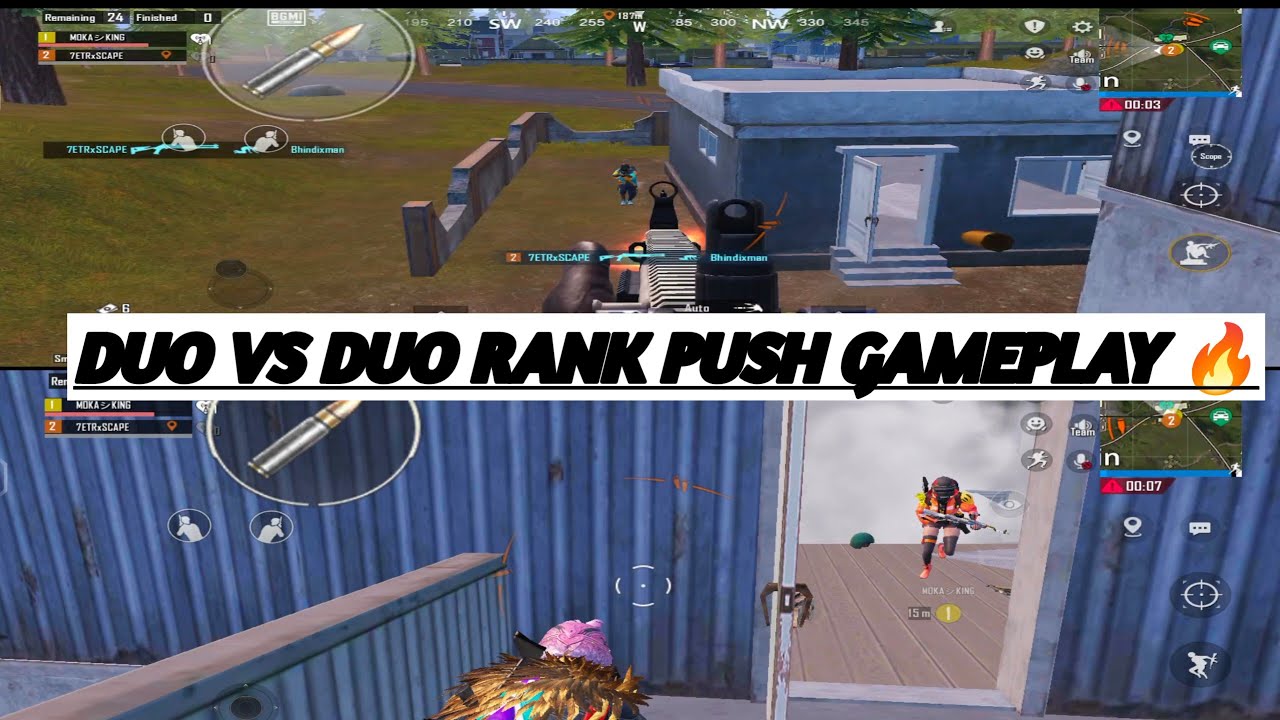 Duo vs duo rank push gameplay 🔥 | full rush gameplay | hindi commentary ...
