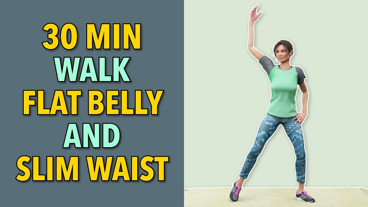 30 Min Standing Cardio: Walk For A Slimmer Waist and Flatten Belly ...