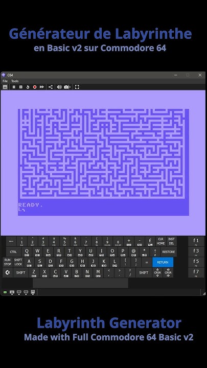 Labyrinth Generator #c64 #retrogaming #retro #SID #basic - YouTube