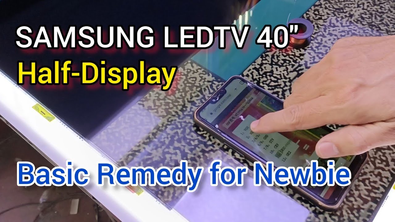 Samsung UA40H5003AR Half Screen Display | Basic Troubleshooting ...