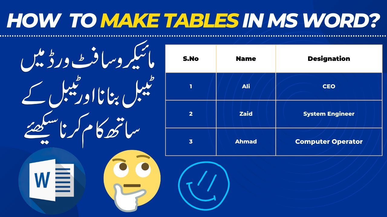 How To Make Tables In Word MS Word Tutorials Learn MS Word In Urdu how-to-make-tables-in-word-ms-word-tutorials-learn-ms-word-in-urdu