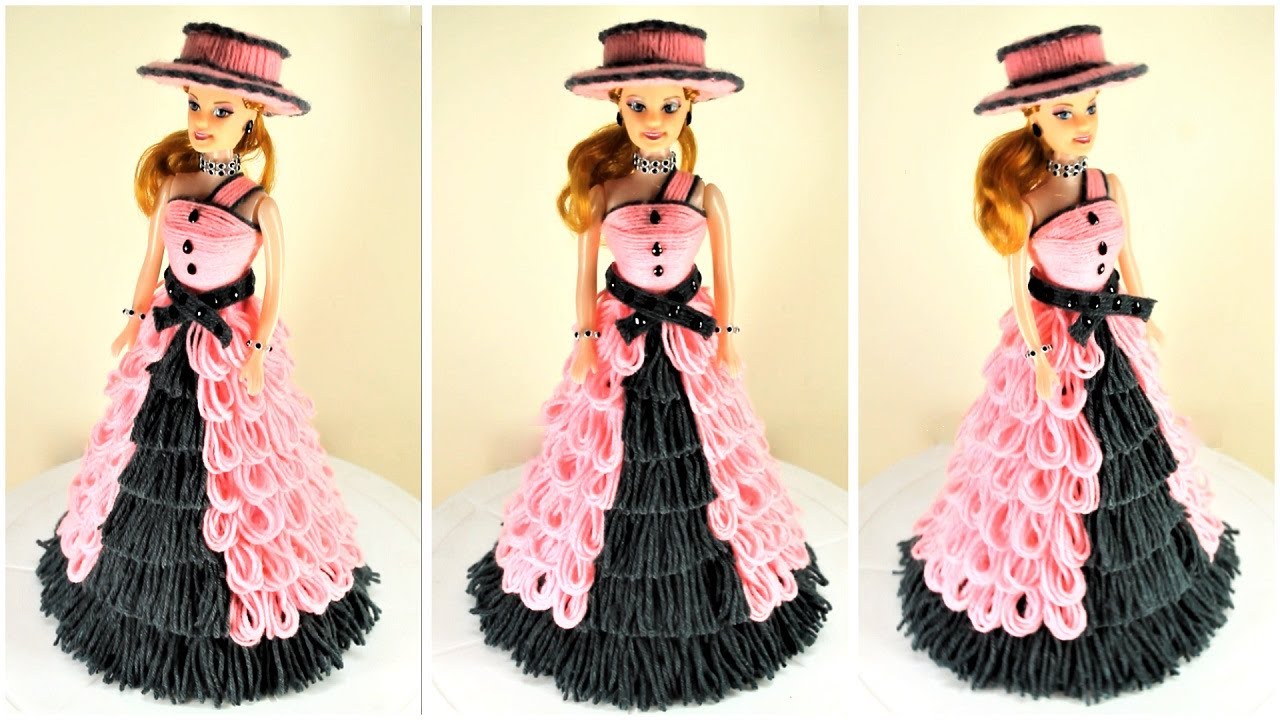 Beautiful Barbie Doll Decoration Using Woolen Thread / DIY Doll ...